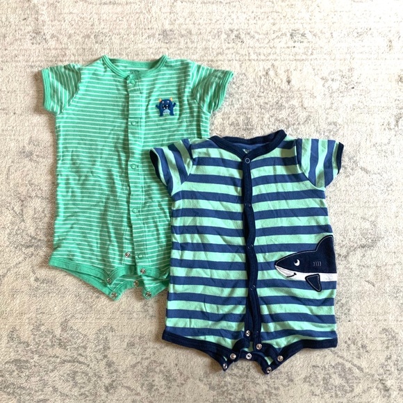 Carter's | One Pieces | Set Of Two Carters Boys Rompers | Poshmark